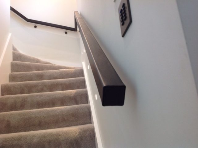 Custom leather handrail - Hide and Stitch