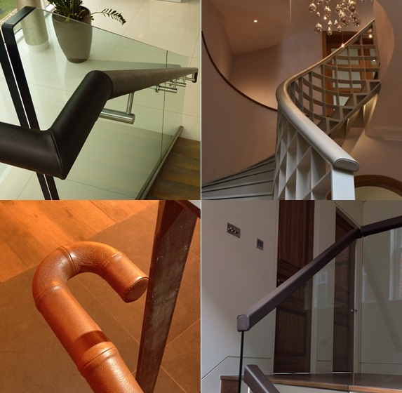 leather handrail projects - Hide and Stitch